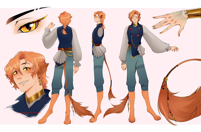 Draw character sheet for your character by Gitailed | Fiverr