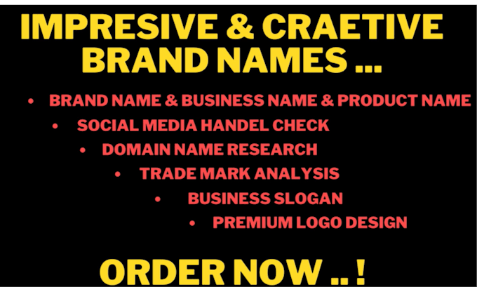 Create catchy business names memorable slogans by Desh_work | Fiverr Create catchy business names memorable slogans by Desh_work | Fiverr
