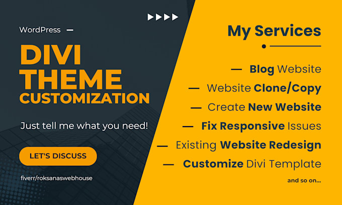 Customize divi theme customization by Roksanaswebhous | Fiverr Customize divi theme customization by Roksanaswebhous | Fiverr