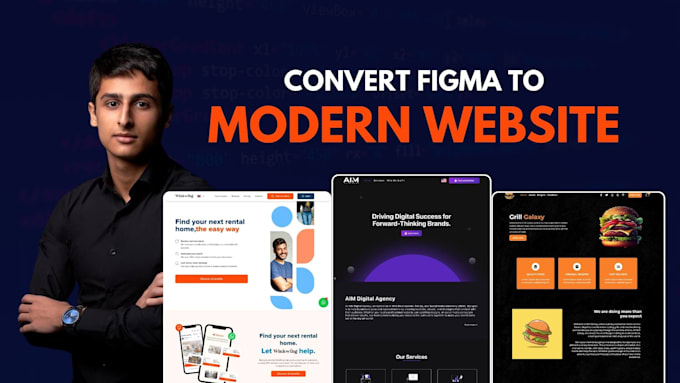 Convert figma to react js, next js typescript tailwind css by Ibrag1moff | Fiverr