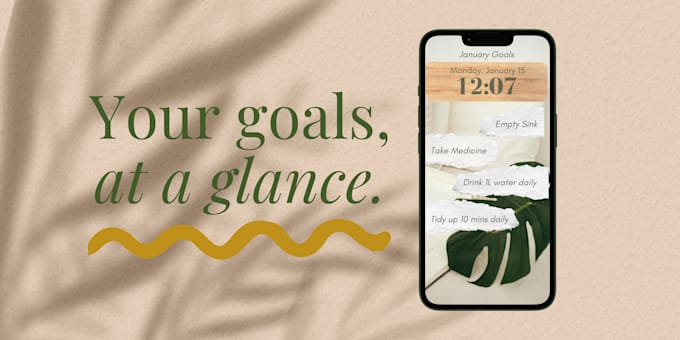 Design phone wallpapers for goal setting by Addyfox | Fiverr