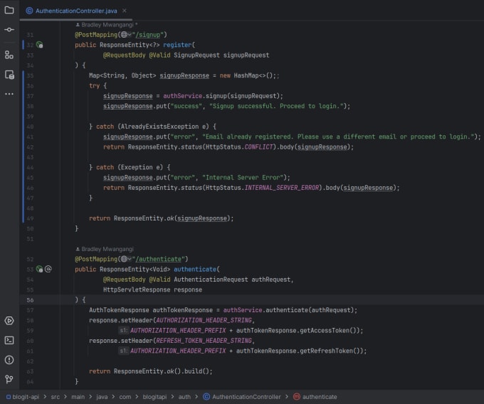 Write apis in spring boot by Bradmwangangi | Fiverr