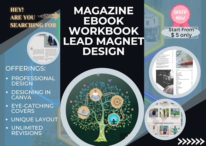 Design an ebook, magazine, workbook, or lead magnet in canva by ...