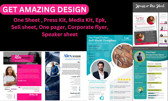 Design epk, press kit, media kit, one sheet, sell sheet, dj press kit by Tiffany_press | Fiverr