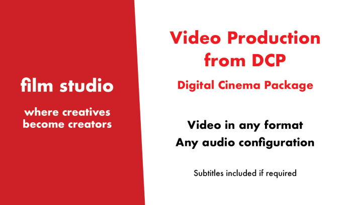 Produce a video file from your dcp by Filmm_studio | Fiverr
