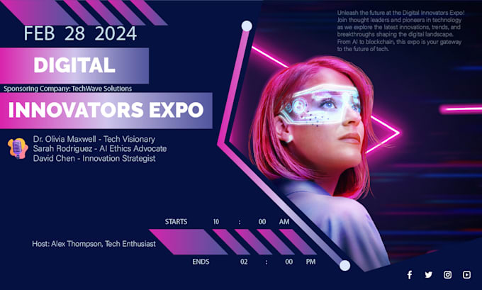 Design virtual event poster, flyer n invitation in 10 hours by Sab ...