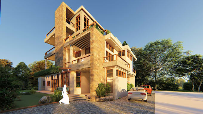 Create 3d model and render exterior, interior, floor plan by Gelilatw | Fiverr