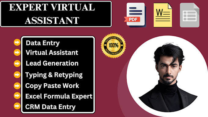 Be expert virtual assistant for data entry lead generation web research excel by Sajid_brand ...