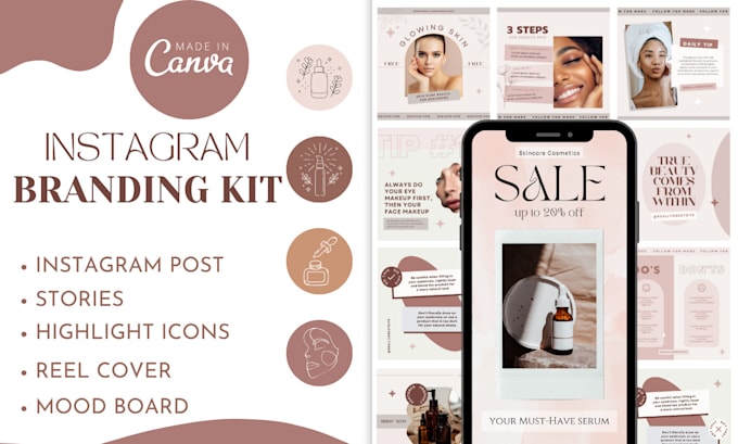 Create elegant and professional instagram branding kit by Isha_designs ...
