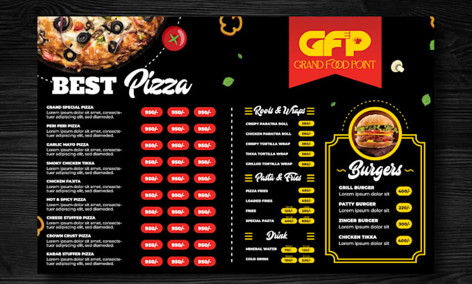 Do an amazing menu design, food menu, restaurant menu design by ...