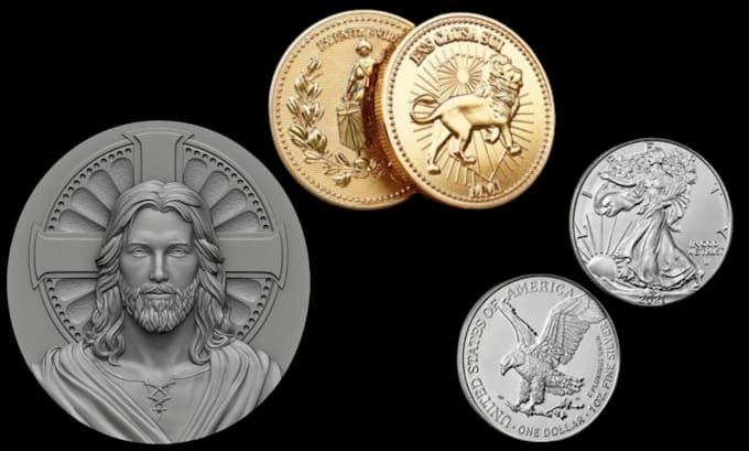 Sculpt 3d printable coin model bas relief medallion pendant cnc router ...