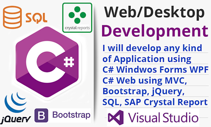 Develop custom csharp, responsive web app mvc core, desktop app win ... Develop custom csharp, responsive web app mvc core, desktop app win ...