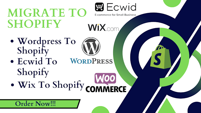 Do ecwid wix wordpress squarespace migration to shopify website migration by Kattyjamy | Fiverr