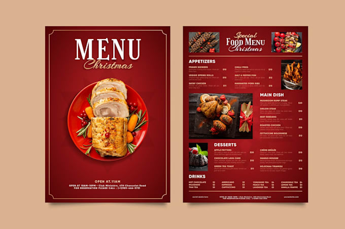 Make amazing menu design, food menu, restaurant menu design by Hamdi_el ...