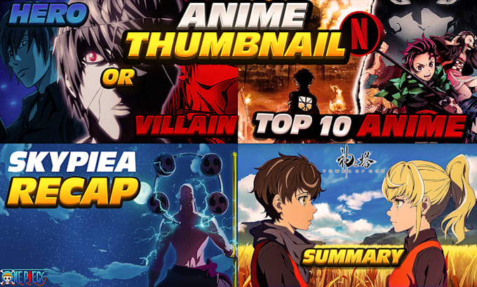 Create anime thumbnail design for your videos by Zakariads | Fiverr