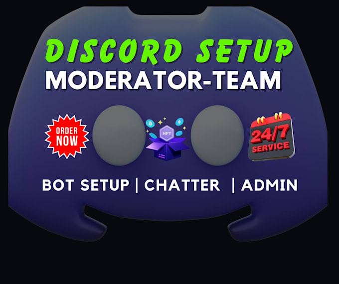 Do custom discord server setup also we have a discord moderator and ...