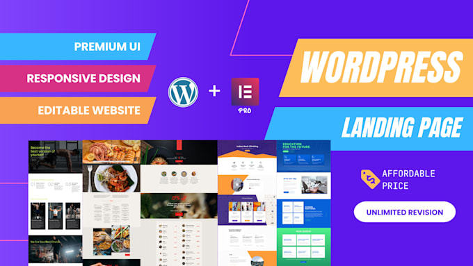 Create responsive wordpress landing page with elementor pro by Hasanabdillah | Fiverr