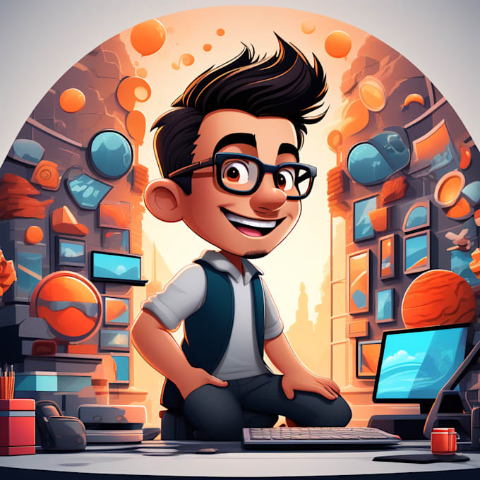 Professional, modern cartoon, mascot logo design by Malachiasi | Fiverr
