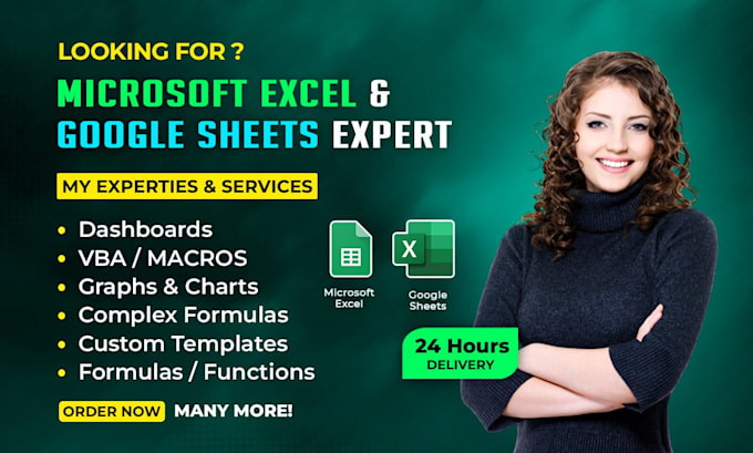 Do excel spreadsheet, google sheets, formula, vba, template by Hina_riaz1 | Fiverr