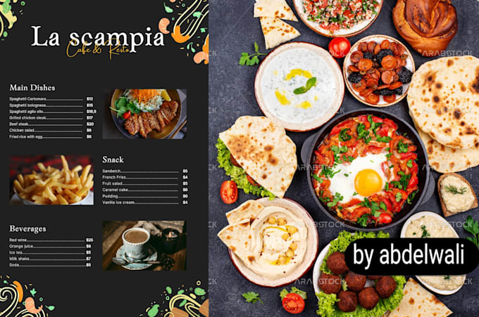 Design you a beautiful menu restaurant, food menu by Abdelwalinebras ...