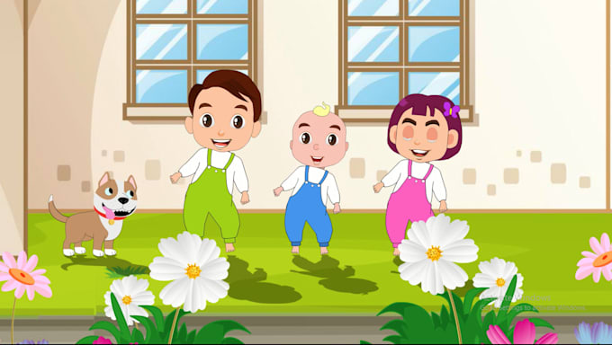 Create 2d kids nursery rhymes and cartoon animations videos by ...