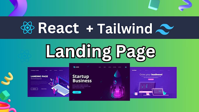 Build A Responsive React Landing Page With Tailwind Css By Developerraju3 Fiverr