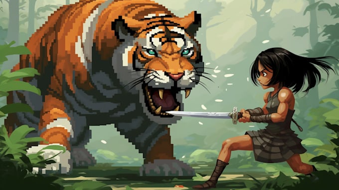 Pixel art avatar, pixel portrait, pixel art tileset, pixel character ...