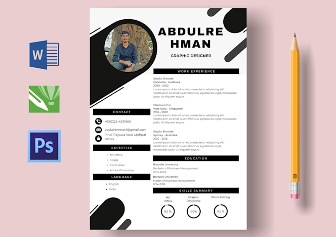 Modern resume and cv design z by Abdul4875 | Fiverr