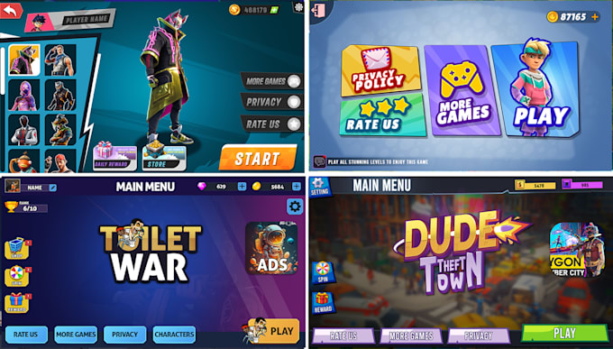 Do 2d game ui design for you by Vertygon | Fiverr