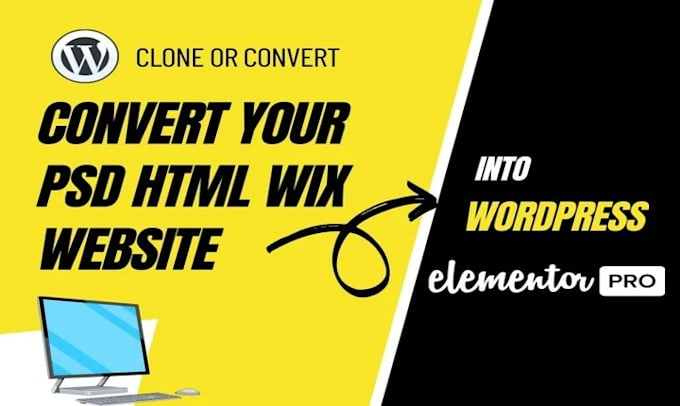 Convert your psd, html, wix to wordpress with elementor pro by Malik ...