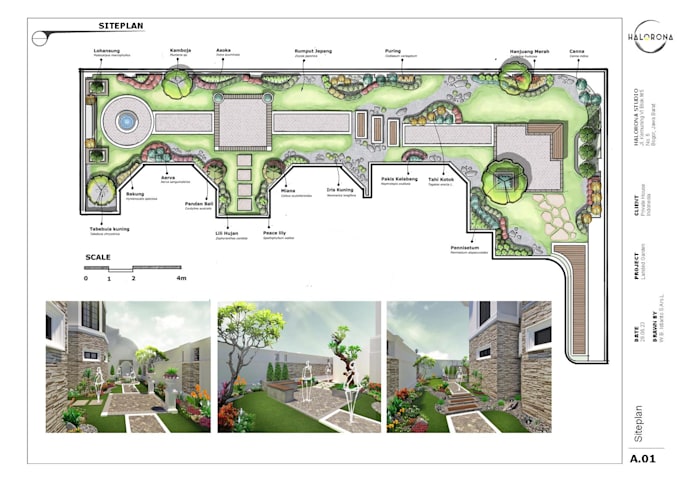 Design landscape plan for your garden, front and back yard, and 3d ...