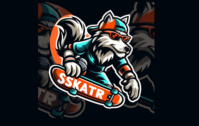 Design an awesome skater wolf mascot logo for your company by Luca ...