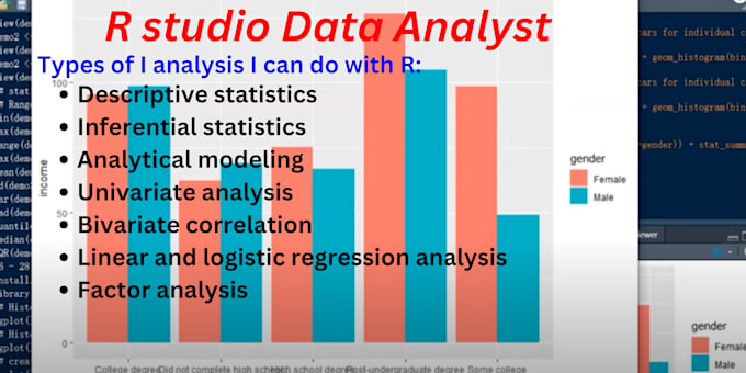 Help with r, rstudio data analysis and write a report by ...
