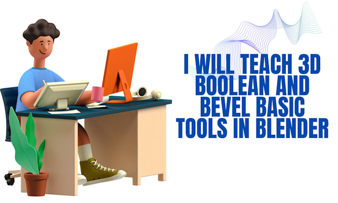 Teach 3d boolean and bevel basic tools in blender software for 5 days ...