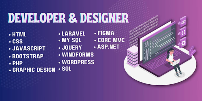 Be your full stack web developer in php larvel, html, css by ...