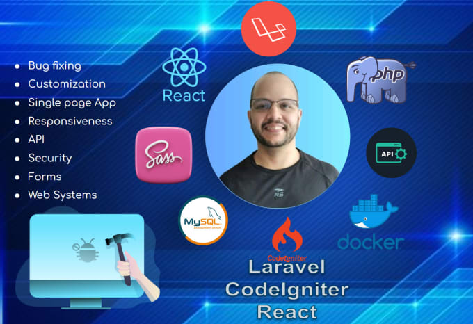 Fix and customize your web using laravel, codeigniter and react by ... Fix and customize your web using laravel, codeigniter and react by ...