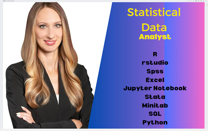 Data analysis with r rstudio excell python stata matlab tableau powerbi by Kerling_ | Fiverr