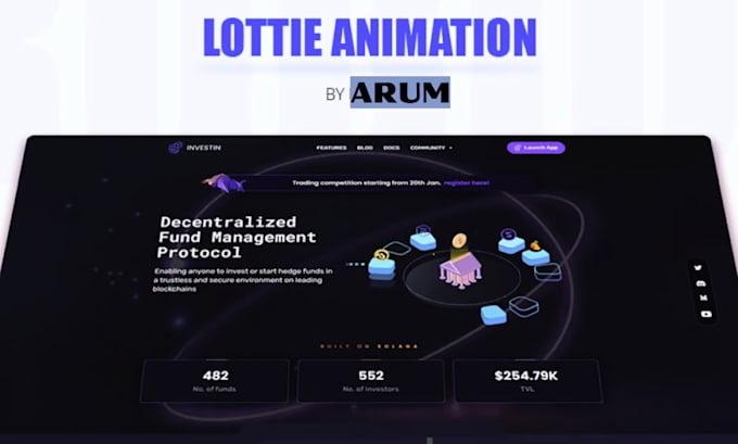 Create lottie animaition, svg animation, saas, gif, ui animation for web and app by Arum_r | Fiverr