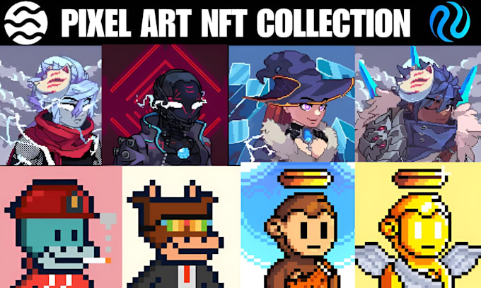 Create pixel nft art collections for your nft project on sei, solana, brc20 by Dannyxeus | Fiverr