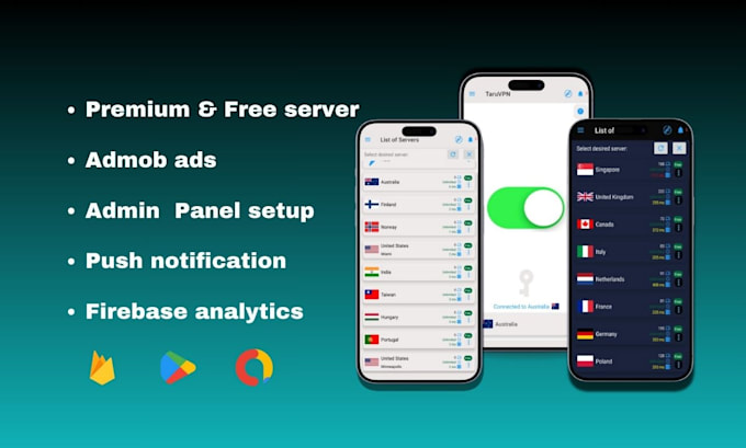 Make professional vpn app with admin panel for admob ads by Artarek68 | Fiverr