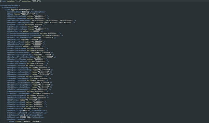 Make custom car handling for your fivem vehicles by Goldeneagle36 | Fiverr