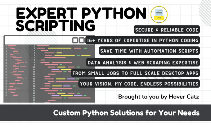 Create custom python scripts by Hover_catz | Fiverr