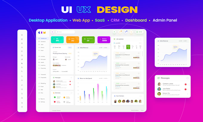 Design dashboard ui, crm, web app and admin panel ui by Samrat_gifari ...