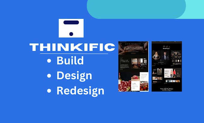 Build, design and redesign thinkific website by Extmunna | Fiverr