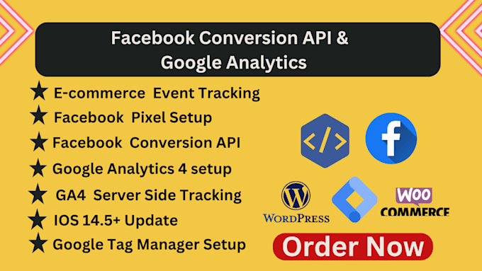 Setup ga4 server side tracking, facebook conversion api, ecommerce tracking by Jayed2001 | Fiverr