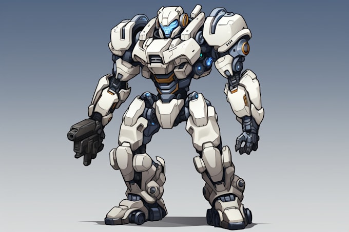 Create a professional mecha character design by Outrigge | Fiverr