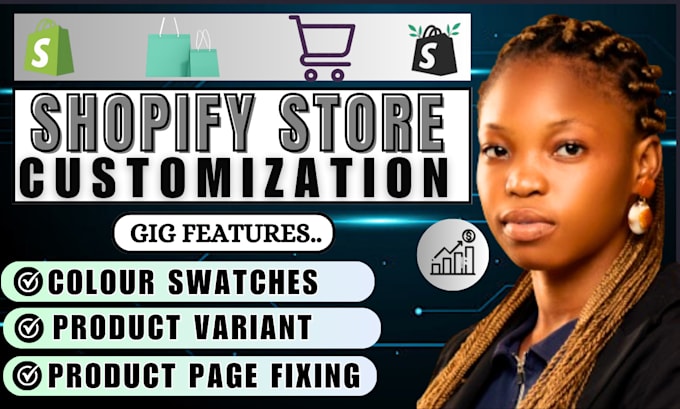 Customize shopify product page, product variant, colour swatch, size chart by Rosheedat2 | Fiverr