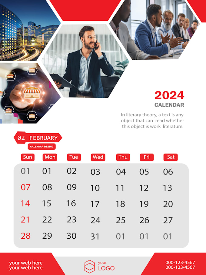 Make a professional and new calendar design by Rofi122 | Fiverr