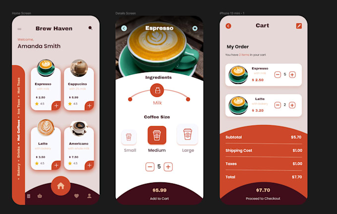 Design unique mobile app screens and mockups ui, ux in figma by ...