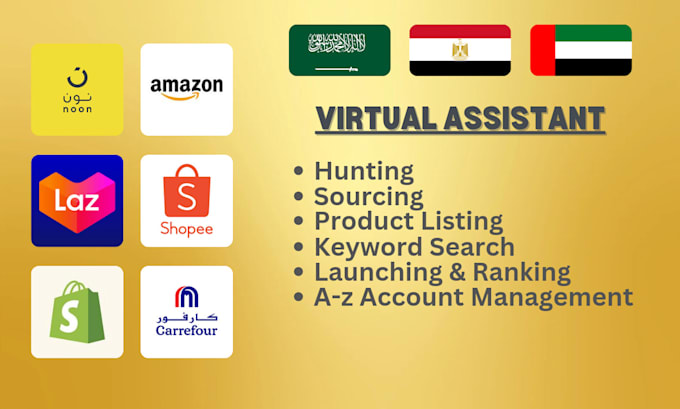 Do listing of noon, shopee, amazon, lazada, carrefour, shopify by Haseebali01 | Fiverr